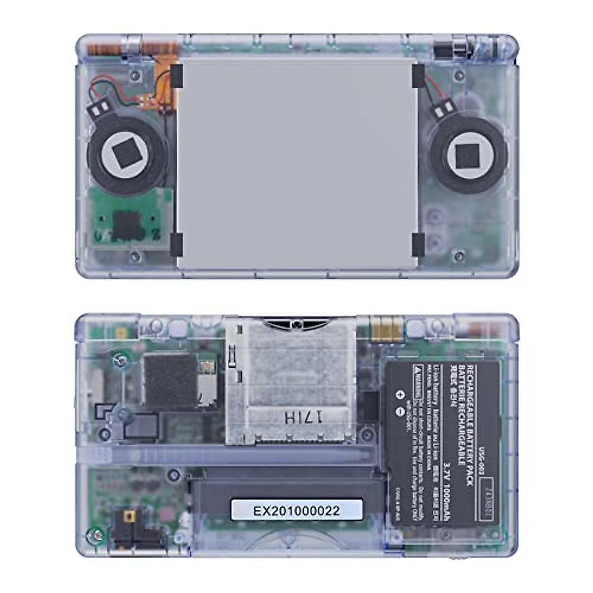 eXtremeRate Glacier Blue Replacement Full Housing Shell for Nintendo DS Lite, Custom Handheld Console Case Cover with Buttons, Screen Lens for Nintendo DS Lite NDSL - Console NOT Included