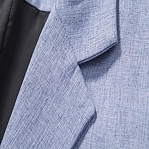 MMCICI Mens Casual Blazer Sport Coat Lightweight One Button Business Jackets Blue