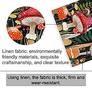 Mushroom Garden Flag 12x18 inch Double Sided Mushroom Decor Yard Flag for Outside Farmhouse Porch Decorations