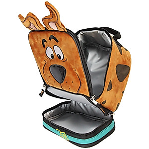 AI ACCESSORY INNOVATIONS Scooby Doo Character Embroidered Face with 3D Ears Insulated Dual Compartment Lunch Bag Lunch Box Tote