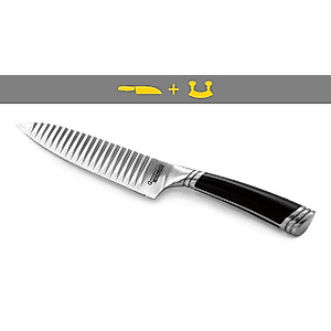 casaWare Groovetech 2-Piece Knife Set (6-Inch Chef and 8-Inch All Purpose Knife)