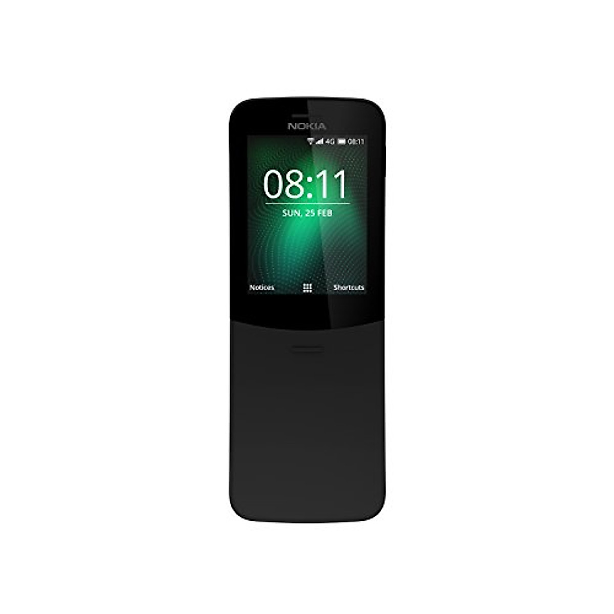 Nokia 8110 4G (2018) Dual-SIM 4GB TA-1048 (GSM Only, No CDMA) Factory Unlocked 4G Smartphone (Black) - International Version