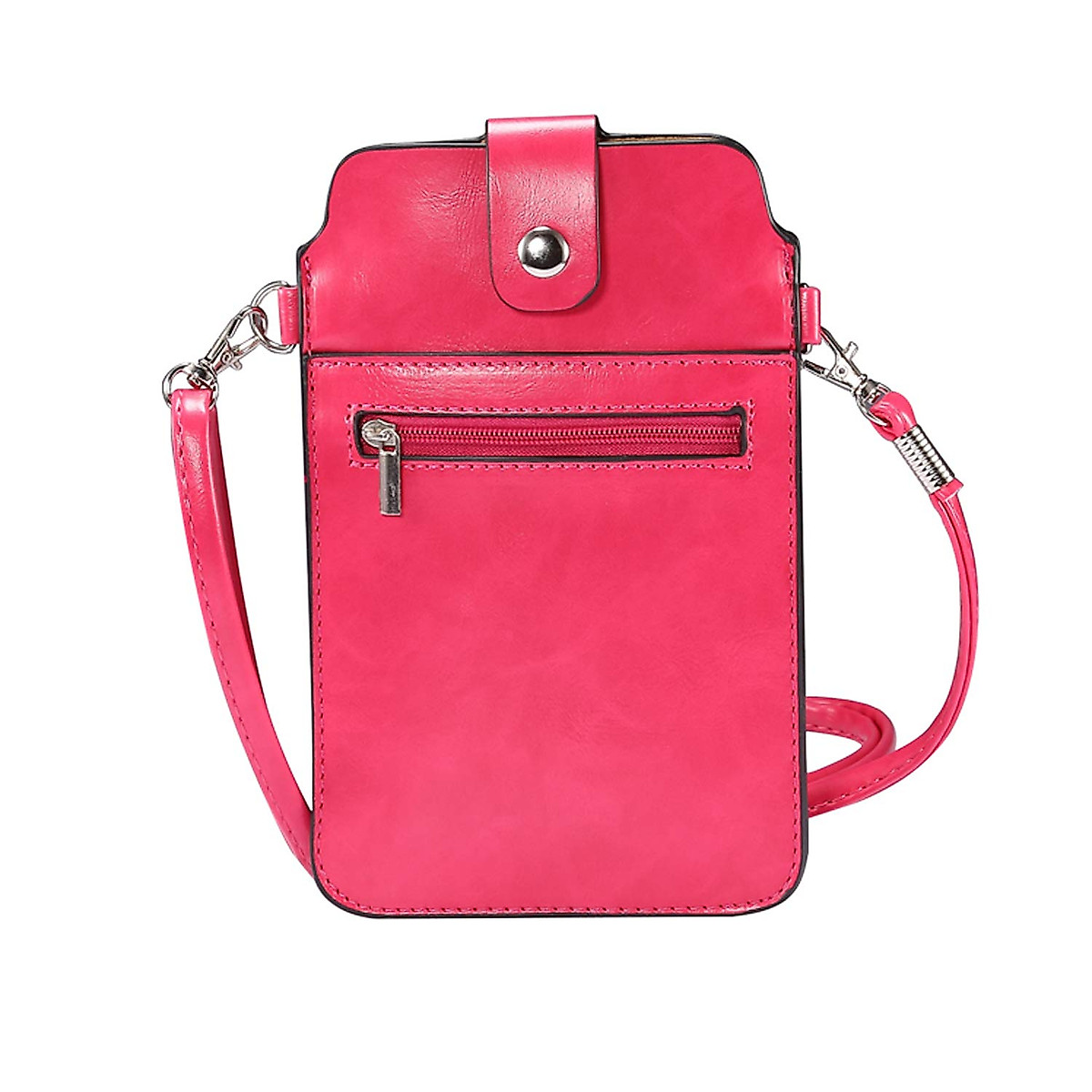 Lightweight Cell Phone Touch Screen Crossbody Bag Travel Shoulder Purse Wristlet Clutch Handbags, Hot Pink
