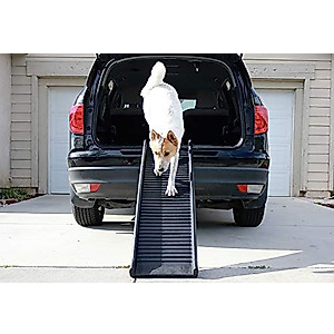 MaxWorks 50524 61" Portable Folding Pet Ramp, Black