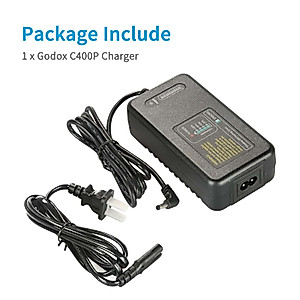 Godox C400P Battery Charger for Godox AD400Pro Strobe Flash
