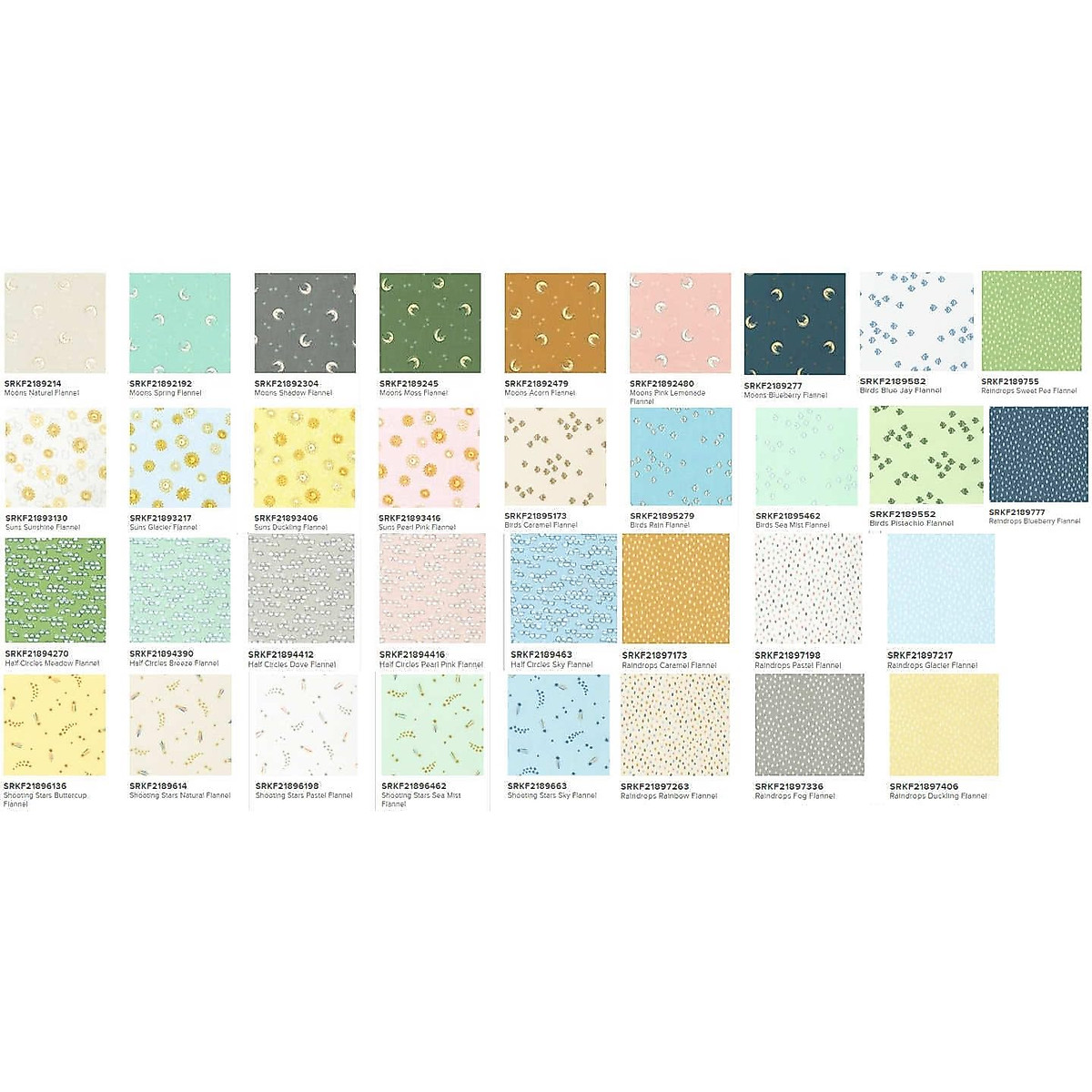 Robert Kaufman Over The Moon Flannel Suns, Fabric by The Yard (Duckling)