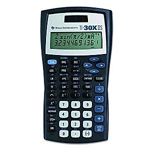Texas Instruments TI-30X IIS 2-Line Scientific Calculator, Black with Blue Accents (5, Black)