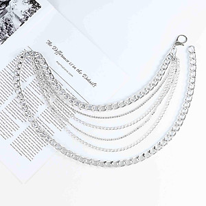 Victray Women's Sparkly Body Chains Silver Rhinestone Waist Chain Belly Body Chains Fashion Waist Jewelry