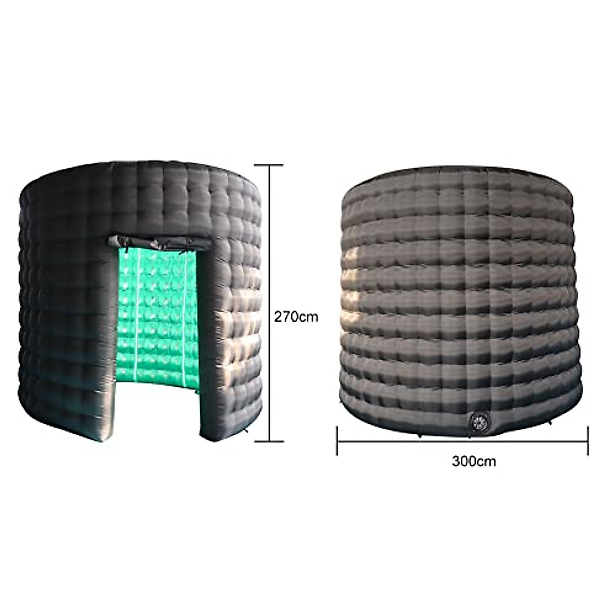 Inflatable Background Wall Suitable for 360 Photo Booth Machine with Silver Reflective Background 158inch Customize Logo Suitable for 360 Photo Booth Machines/Show Parties/Wedding Photography