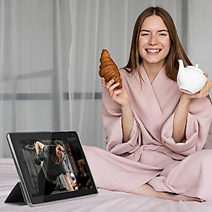 2 in 1 Tablet with Keyboard, Tablet 10 inch 4GB RAM+64GB ROM Support 512GB Expandable Android Tablet Computer, Quad-Core CPU, HD Screen, 2.4G/5G WiFi, Long Battery Life Tablets with Case Mouse Stylus