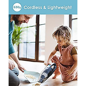 Oraimo Cordless Handheld Vacuum, Hand Held Vacuuming Cordless, Car Vacuum Cleaner Cordless, Effortlessly Clean Every Nook and Cranny, Lightweight, 3.5H Fast-Charging and Portable for Car, Home, Office