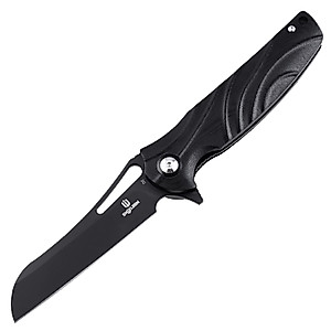 SHIELDON Bazoucan EDC Pocket Knife, 3.43" D2 Blade with Titanium Coating, G10 Handle Folding Knife with Liner Lock for Everyday Carry