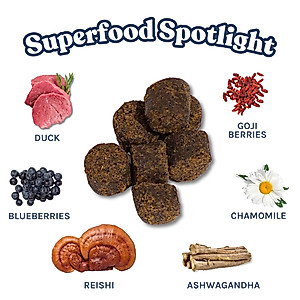 healthybud Calming Aid Supplement, Natural Duck Dog Treats & Toppers for Stress Relief - Dog Separation Anxiety, Stress Reduction, Aggression Relief - Support Calm, Immunity Health (14.1 Ounces)