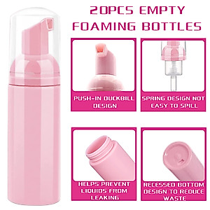 Lash Shampoo for Lash Extensions Eyelash Extension Cleanser, 3.98L Professional Eyelid Foaming Cleanser, Free Non-lrritating Wash for Extensions Lashes with Salon and Home Care, 20 Cleansing Brushes