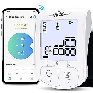 Easy@Home Wrist Blood Pressure Monitor: Easy@Home Bluetooth Smart Large Cuff BP Machine | Digital Sphygmomanometer | iOS & Android APP | EBP-085