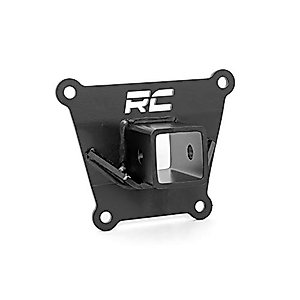 Rough Country 2" UTV Receiver Hitch Plate for 19-22 Polaris RZR Turbo S - 93062,Black