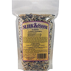 SLEEK & SASSY NUTRITIONAL DIET Garden Large Hookbill Parrot Food for Large Conures, Amazons, African Greys, Cockatoos, Pionus-Parrots & Small Macaws (2 lbs.)