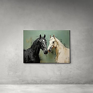 Majestic Black Stallion Galloping In The Clouds, Black Horse On Salt Flats, Canvas Print, Black Horse Print, Black Horse Wall Art