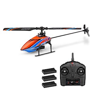 GoolRC RC Helicopter, WLtoys XK K127 Remote Control Helicopter, 4 Channel RC Aircraft with 6-Axis Gyro, Altitude Hold, One Key Take Off/Landing, Easy to Fly for Kids and Beginners, Include 3 Batteries