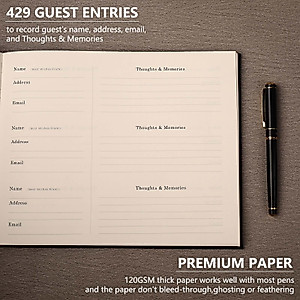 molekaus Funeral Guest Book for Memorial Service,Celebration of Life Guest Book for Funeral,Memorial Service Guest Book with 144 Pages， Brown 8X10″