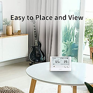 UbiBot WS1Pro WiFi Temperature & Humidity Monitor, No Subscription Fee, 7 * 24 Monitor and Alerts, 4.4” LCD Screen, Work with Alexa, IFTTT