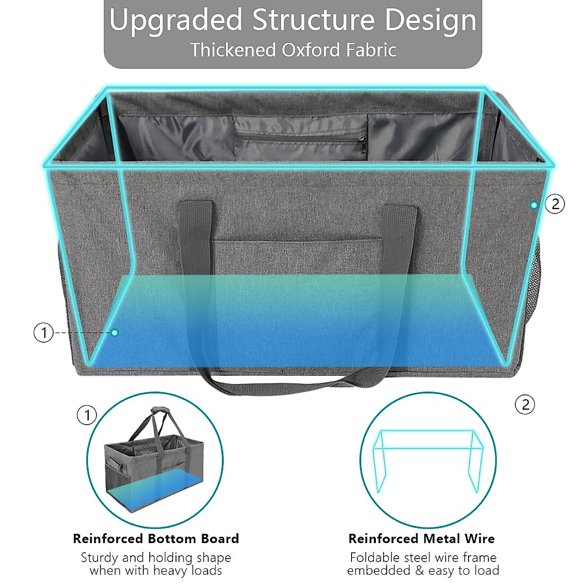 Acnusik Extra Large Utility Tote Bag for Women with Pockets, Canvas ...