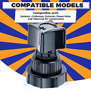 Manifold Plastic Air Compressor Regulator Valve Knob Compatible with Sanborn Air Compressor Replacement Parts 137-0001