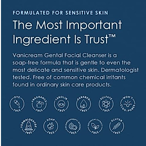 Vanicream Gentle Facial Cleanser with Pump Dispenser - 8 fl oz - Formulated Without Common Irritants for Those with Sensitive Skin