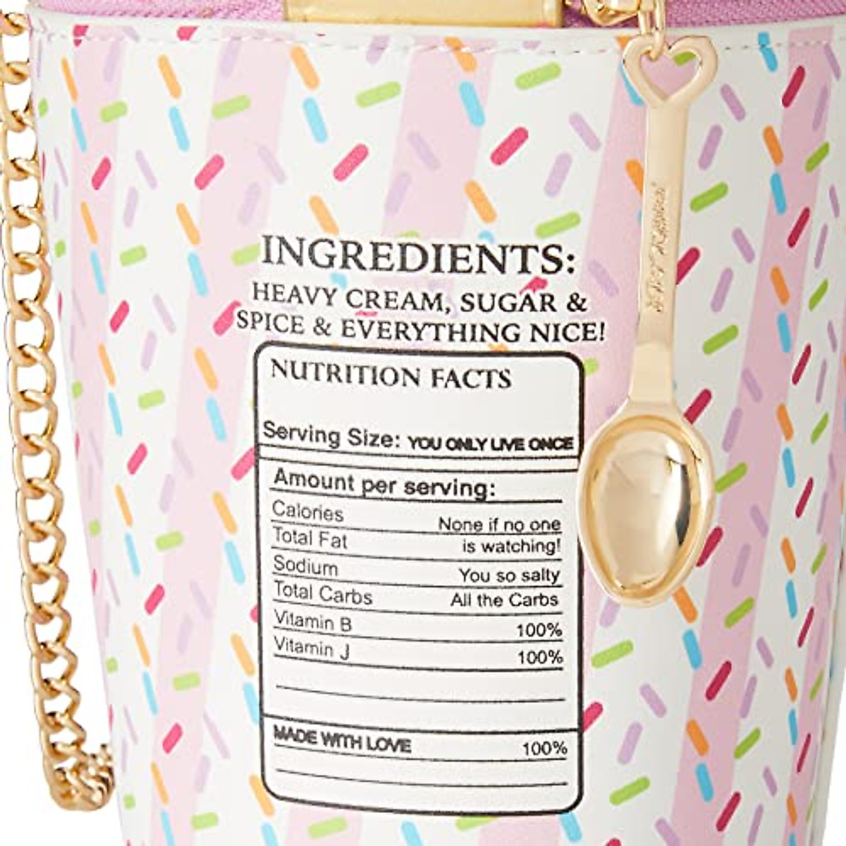 Unknown womens Betsey Johnson I Scream Crossbody, Multi, One Size US