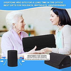 TALSTILA Foot Rest for Under Desk at Work, Office Desk Accessories - Foot Stool, Ergonomic Adjustable Memory Foam Footrest, Under Desk Footrest, for Office Desk & Office Chair - Back & Leg Pain Relief