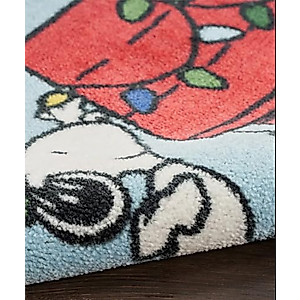 Peanuts Nourison Dog House Accent Rug 18"x30" Washable, Polyester, Non-Skid Back