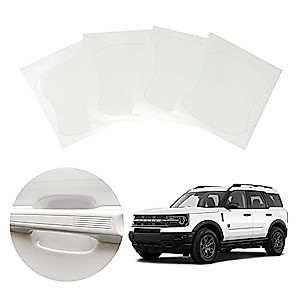 YelloPro Custom Fit Door Handle Cup for 2021 2022 2023 Ford Bronco Sport SUV, 3M Scotchgard Anti Scratch Clear Bra Paint Protector Film Cover Self Healing PPF Guard Kit