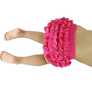 Wennikids Baby Girl's Cotton Shorts and Diaper Cover Bloomers X-Large Black