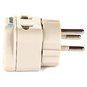 OREI Grounded Universal 2 in 1 Plug Adapter Type H for Israel & more- CE Certified - RoHS Compliant WP-H-GN
