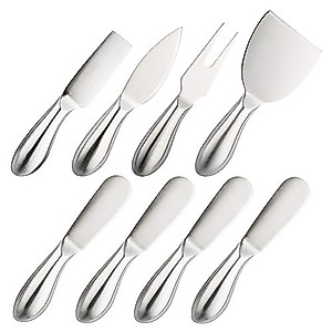 8 Pieces Cheese Tool Set, findTop Stainless Steel Cheese Knives Collection