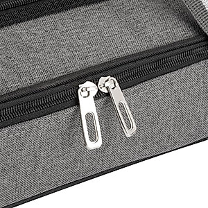 Stack Store Plus More Gray Insulated Casserole Carrier for Hot or Cold Food, Lasagna Holder for Picnic, Potluck, Cookout – Fits 9”x13” or 11”x15” Baking Dish – Thermal Tote