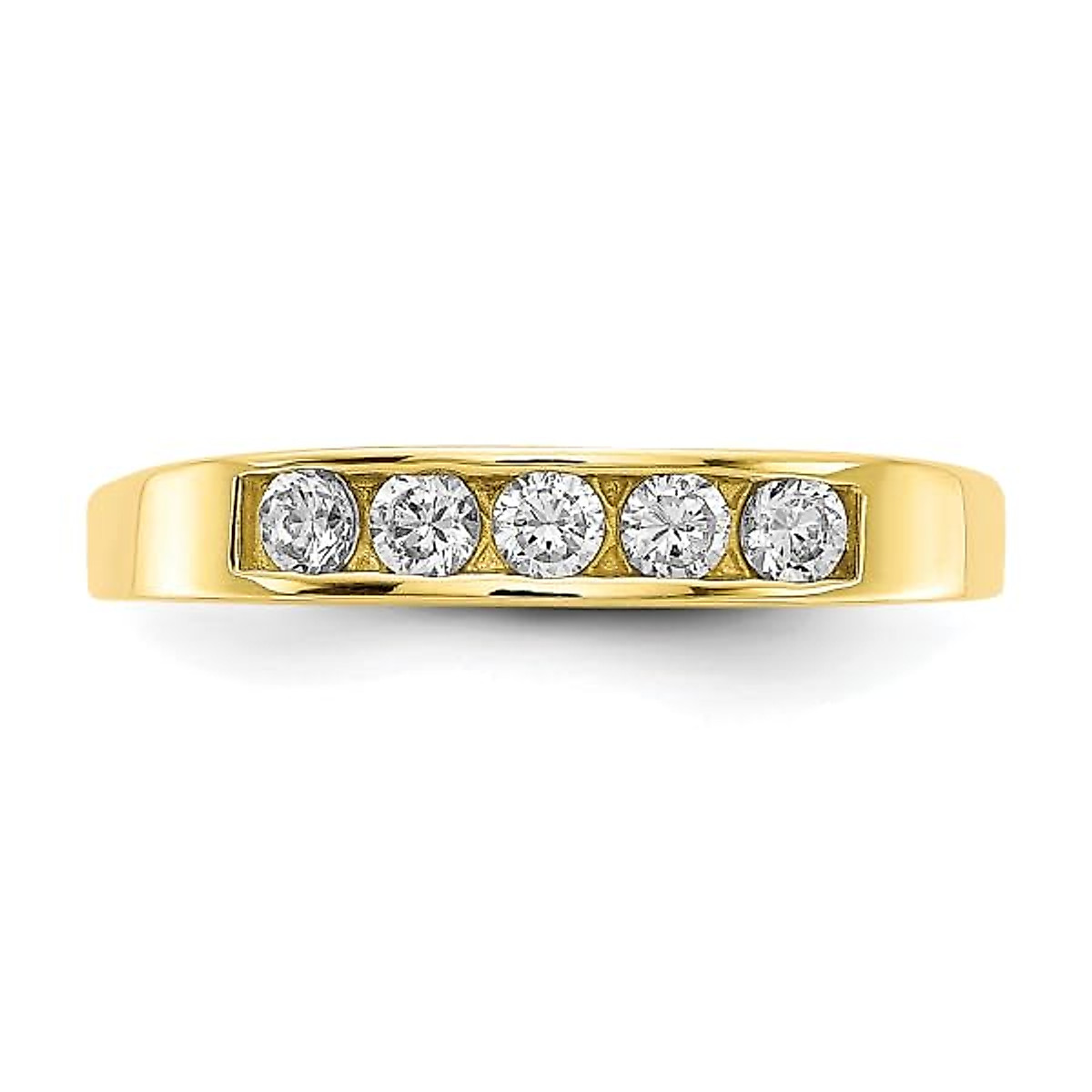 IceCarats 10K Yellow Gold Cubic Zirconia CZ Ring Size 3