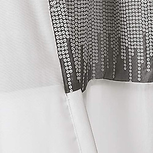 Lush Decor Night Sky Window Curtain Panel for Living, Bedroom, Dining Room (Single Curtain), 42"W x 95"L, Gray & White