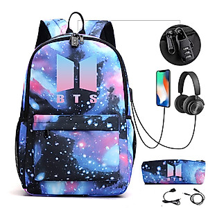 Yongshida Kpop Fashion BTS Jimin SUGE JIN JHOPE TAEHYUNG V Jungkook Colleage Book Bag Stardust Backpack BTS Merchandise