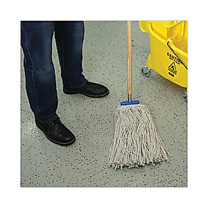 Boardwalk CM22024 Mop Head, Lie-Flat Head, Cotton Fiber, 24oz., White, 12/CT