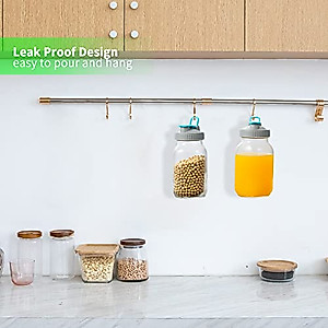 4pcs Regular Mouth Flip Cap Lids for Ball Mason Jar, Leak-free and Airtight, Easy Pouring Spout (Jars Not Included)