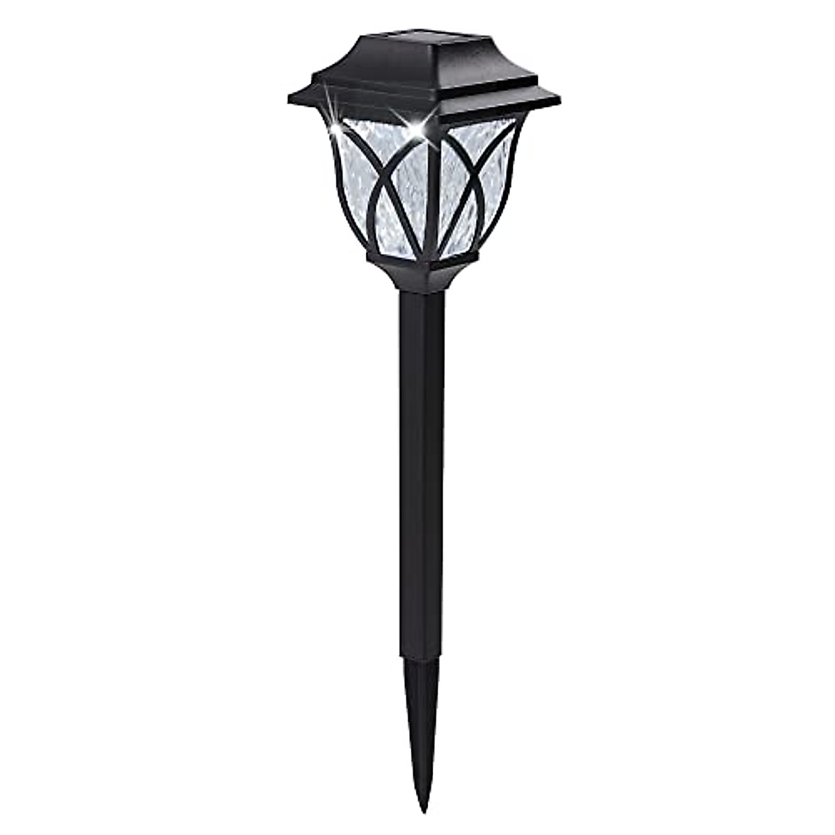 Yomxjs 6 Pack LED Solar Landscape Garden Lights Solar Pathway Lights Outdoor, Waterproof Solar Powered Pathway Lights for Yard, Patio, Landscape, Walkway (Cool White)