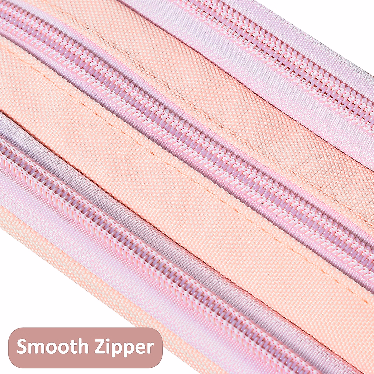 Twinkle Club Pink Big Capacity Pencil Case Organizer - Neat and Durable Pouch with Zipper and Handle for School, College, and Office Supplies