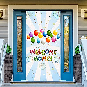 Labakita Welcome Home Door Banner,Welcome Home Door Cover, Housewarming Patriotic Military Decorations, Family Party Supplies, Welcome Back Photo Props