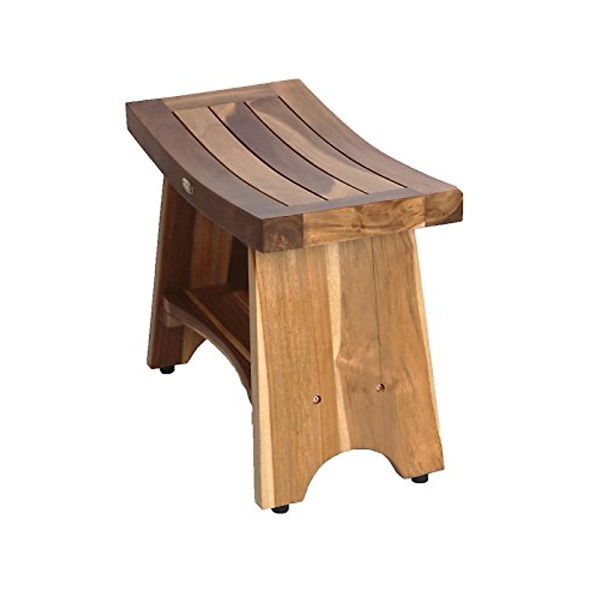 EcoDecors 24 inch Teak Shower Bench - Teak Bench for Shower - Teak Bench - Shower Teak Bench - Teak Wood Shower Bench - Teak Shower Stool - Teak Bench Shower - Teak Shower Bench for Inside Shower