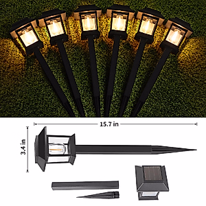 Solar Pathway Lights,10 Pack Waterproof Solar Garden Lights, Auto On/Off Solar Outdoor Lights for Your Garden, Landscape, Path, Yard, Patio, Driveway,Walkway Decor
