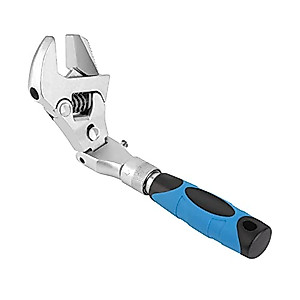 LASIEYO Adjustable Wrench, 10" to 12" Crescent Wrenches with 180° Rotating Head Wrench tool, Cr-V Chrome Vanadium Steel