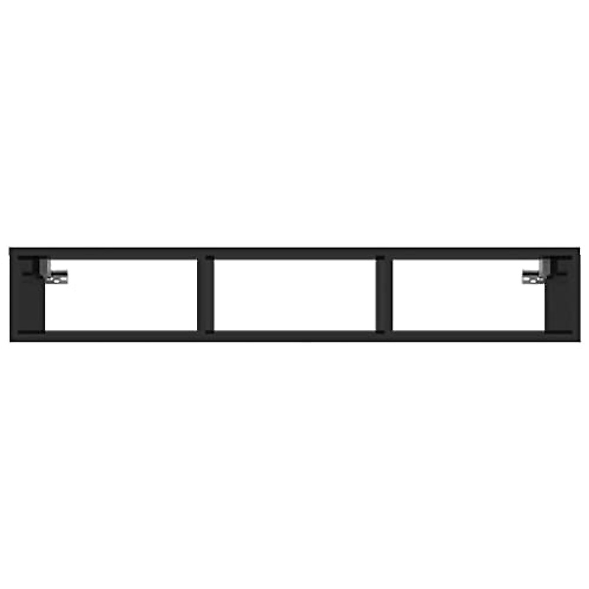 vidaXL Wall Shelf High Gloss Kitchen Wall-Mounted Floating Hanging TV Cabinet CD Shelf Bookcase Display Furniture Black Engineered Wood