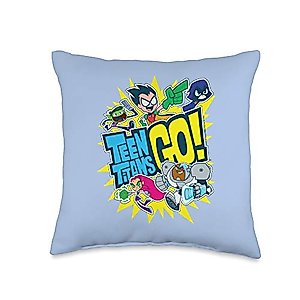Teen Titans Go Team Throw Pillow, 16x16, Multicolor