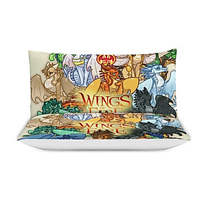 SHELLCELL Wings-of-Fire Dragon 3 Pieces Duvet Cover Set, Soft Bedding Comforter Cover Set with Zipper Closure, 1 Duvet Cover and 2 Pillowcases for Bedroom All Season 79"x90"
